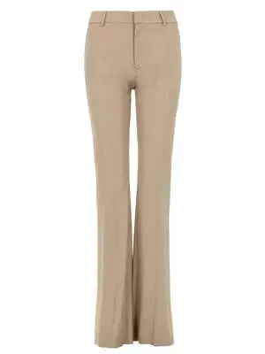PT TORINO High-rise Flared Trousers - Beige