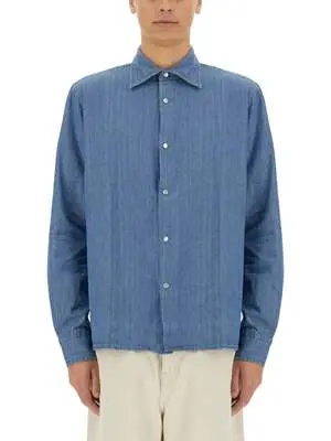 Aspesi Regular Fit 'west' Shirt - Denim