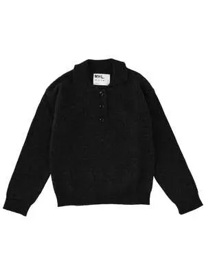 MARGARET HOWELL Lambswool Polo Shirt For - Grey