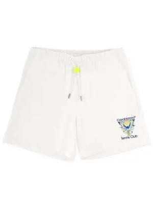 Casablanca Tennis Club Icon Sweatshort - White