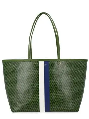 Tory Burch Logo Print Tote Bag - Green