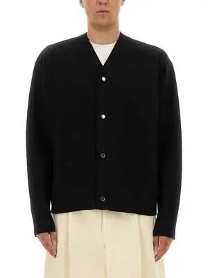 Jacquemus V-neck Cardigan With J Logo Detail - Black