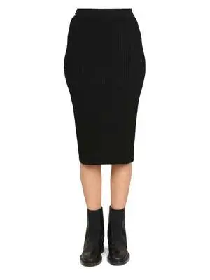 Helmut Lang Ribbed Knit One-shoulder Dress - Black