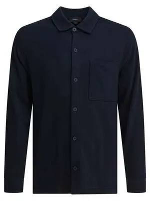 Vince Cotton Suede Jacket For - Blue