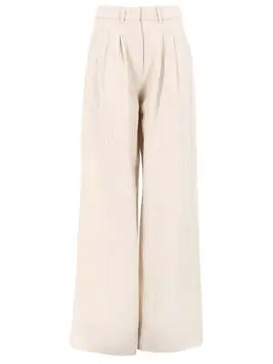 PT TORINO Linen Cotton Lightweight Trousers For - Beige