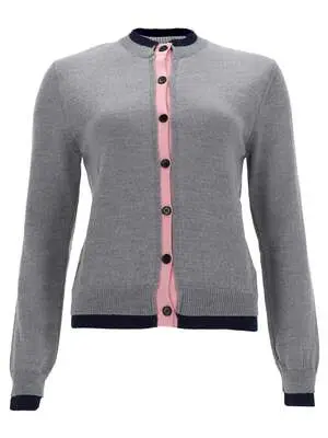 MSGM Merino Wool Cardigan - Grey