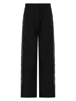 MSGM Lace-trim Wide-leg Pants