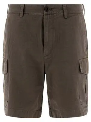 Vince Cotton-linen Cargo Shorts - Green