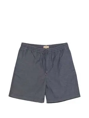 Woolrich Washed Mini Shorts With Adjustable Drawstring - Blue
