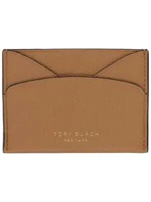 Tory Burch Elegant Leather Mini Wallet For - Beige