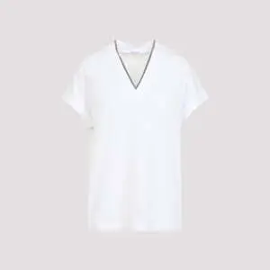 Brunello Cucinelli Monil Chain V-neck T-shirt