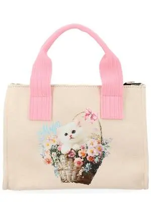 MSGM Mini Tote Handbag - Beige