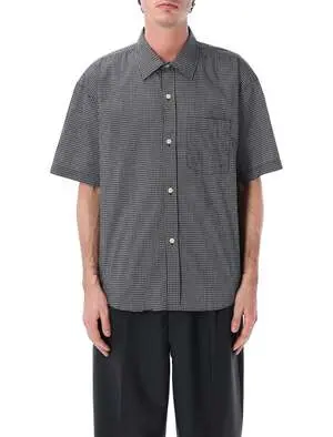 MFPEN Relaxed Fit Short Sleeve Shirt For Modern Style - Black Check