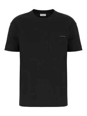 Brunello Cucinelli Pocket Embellished T-shirt - Black