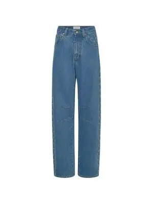 MARINE SERRE Medium-waisted Utility Pants - Blu