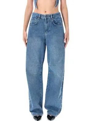 MARINE SERRE Wide Leg Jeans - Blue