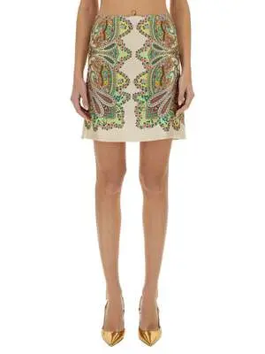 Etro Graphic-print Mini Skirt - Multicolour
