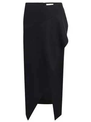 Khaite Asymmetrical Flounce Mini Skirt - Black