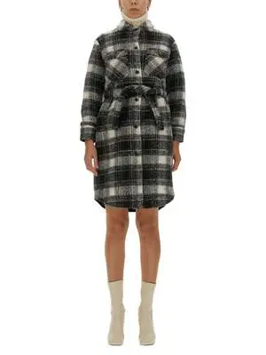 Woolrich Checked Wool-blend Shirt Coat