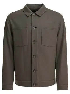 Vince Button-front Patch-pocket Jacket - Grey