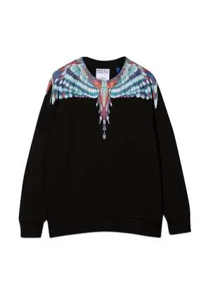MARCELO BURLON COUNTY OF MILAN Mini Birds Wings Crewneck Sweatshirt - Black