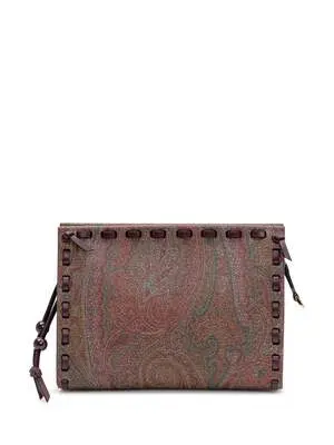 Etro Mini Luxe Leather Shoulder Bag - Marrone