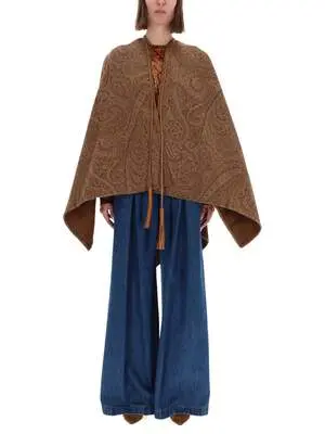 Etro Paisley-print Wool-cashmere Blend Trench Coat - Brown