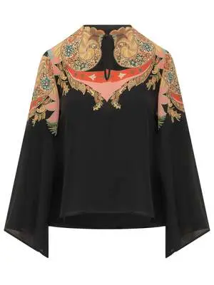 Etro Elegant Mini Blouse With Ample Sleeves - Black