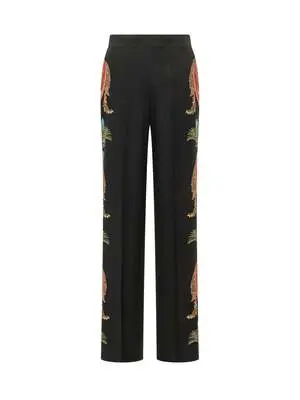 Etro Straight Leg Painted Trousers - Black