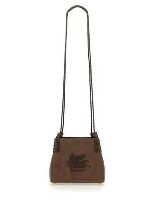 Etro Patchwork Paisley Shoulder Bag With Pegasus Logo