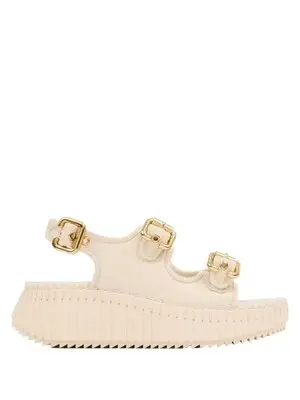 Chloé Nama Sandals Ss26 - Eggshell