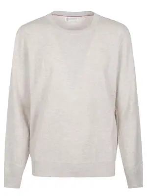 Brunello Cucinelli Cashmere Crew Neck Sweater - Beige
