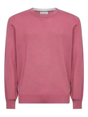 Brunello Cucinelli Ribbed-knit Crew-neck Sweater - Red