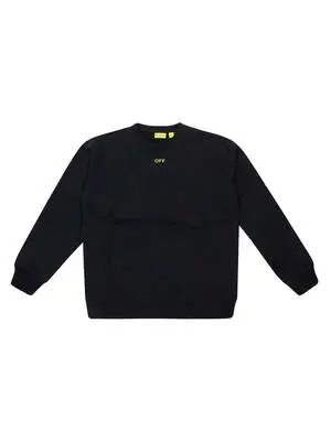 Off-White Off And Diag Print Crewneck Sweatshirt - Nero