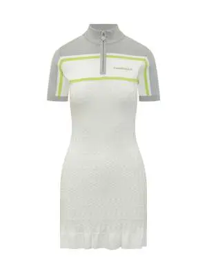 Casablanca Knit Polo Tennis Dress - Bianco