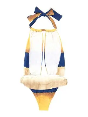 Alberta Ferretti Tie-dye Halterneck One-piece Swimsuit - Multicolour
