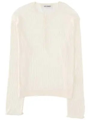 Our Legacy Fine Ribbed Cotton Crepe Henley