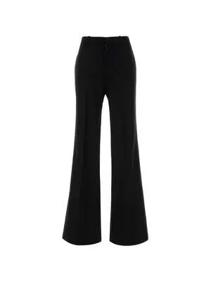 Chloé Belted Wool Trousers - Nero