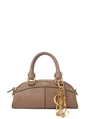 Chloé Small Bowling Bag In Soft Leather - Grey