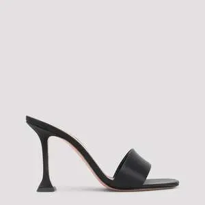Amina Muaddi Elegant Silk Pumps With 9.5cm Heel - Black