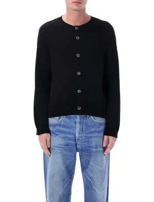 Our Legacy Coarse Linen Wool Cardigan - Black