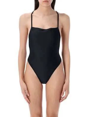 MARINE SERRE Stretch Mini Dress - Black