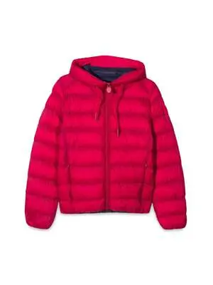 INVICTA Hooded Puffer Jacket With Drawstring - Red