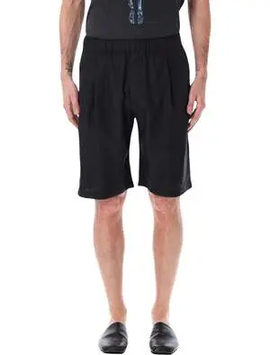Our Legacy Leisure Shorts In Calm Cupro Cotton - Black