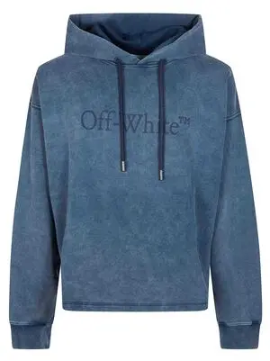Off-White OFF-WHITE Logo Hoodie Blu