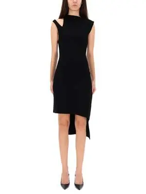 COURREGES Oblique Square Rib Dress