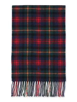 Polo Ralph Lauren Timeless Check Scarf 180 Cm X 30 Cm - Red Multi