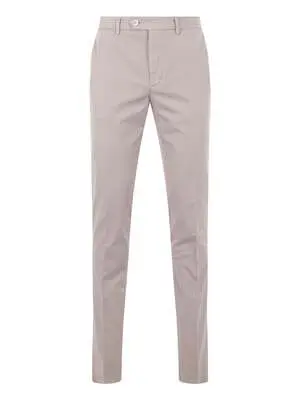Brunello Cucinelli Italian-fit Trousers In American Pima Cotton - Brown