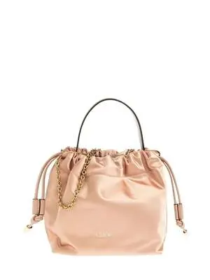 Chloé CHLOÉ Mini Drawstring Handbag With Top Handle Beige