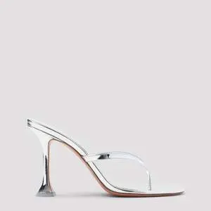 Amina Muaddi Juliette Thong Sandals 9.5cm Heel Height - Metallic